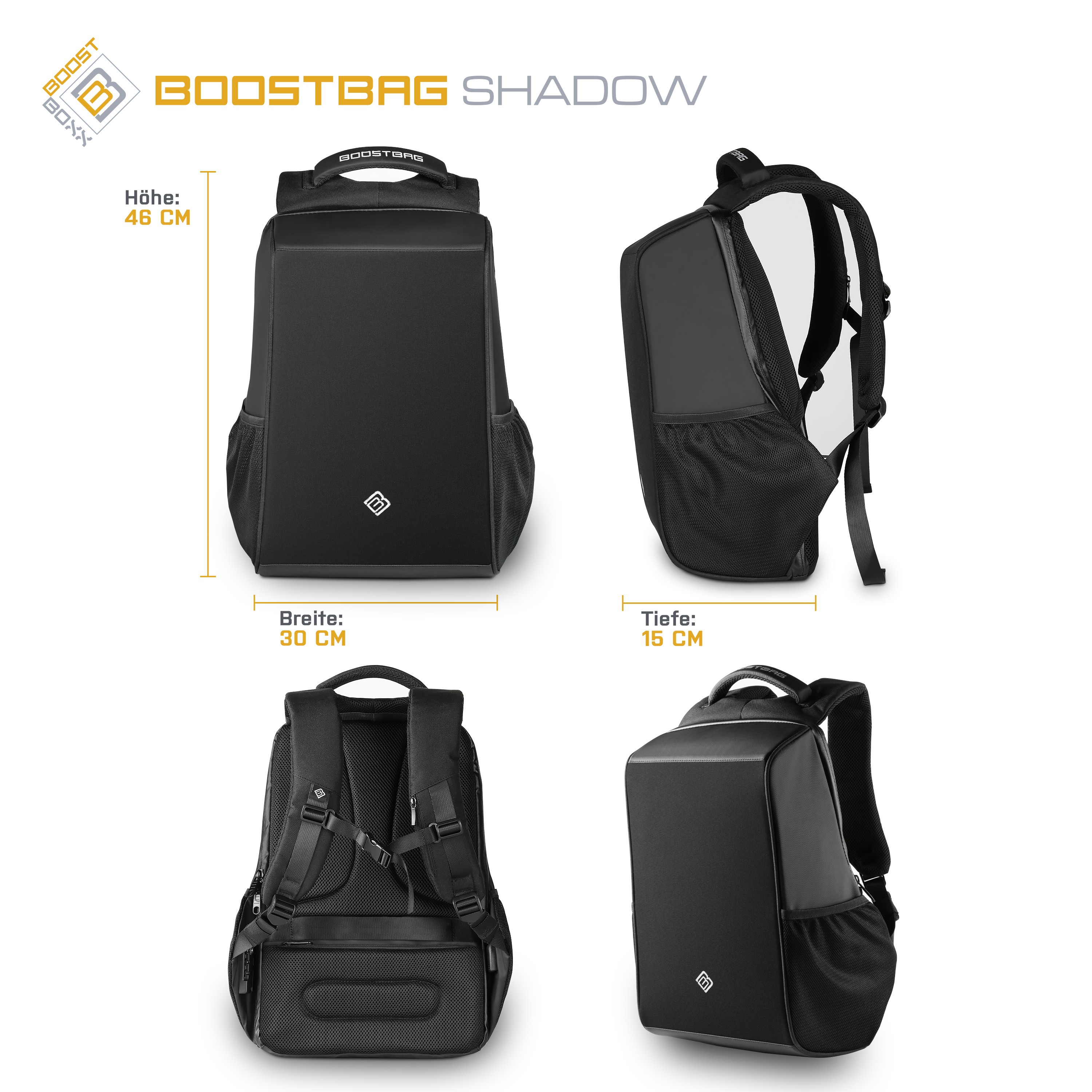BoostBoxx BoostBag Shadow - Notebook Backpack up to 15.6"
