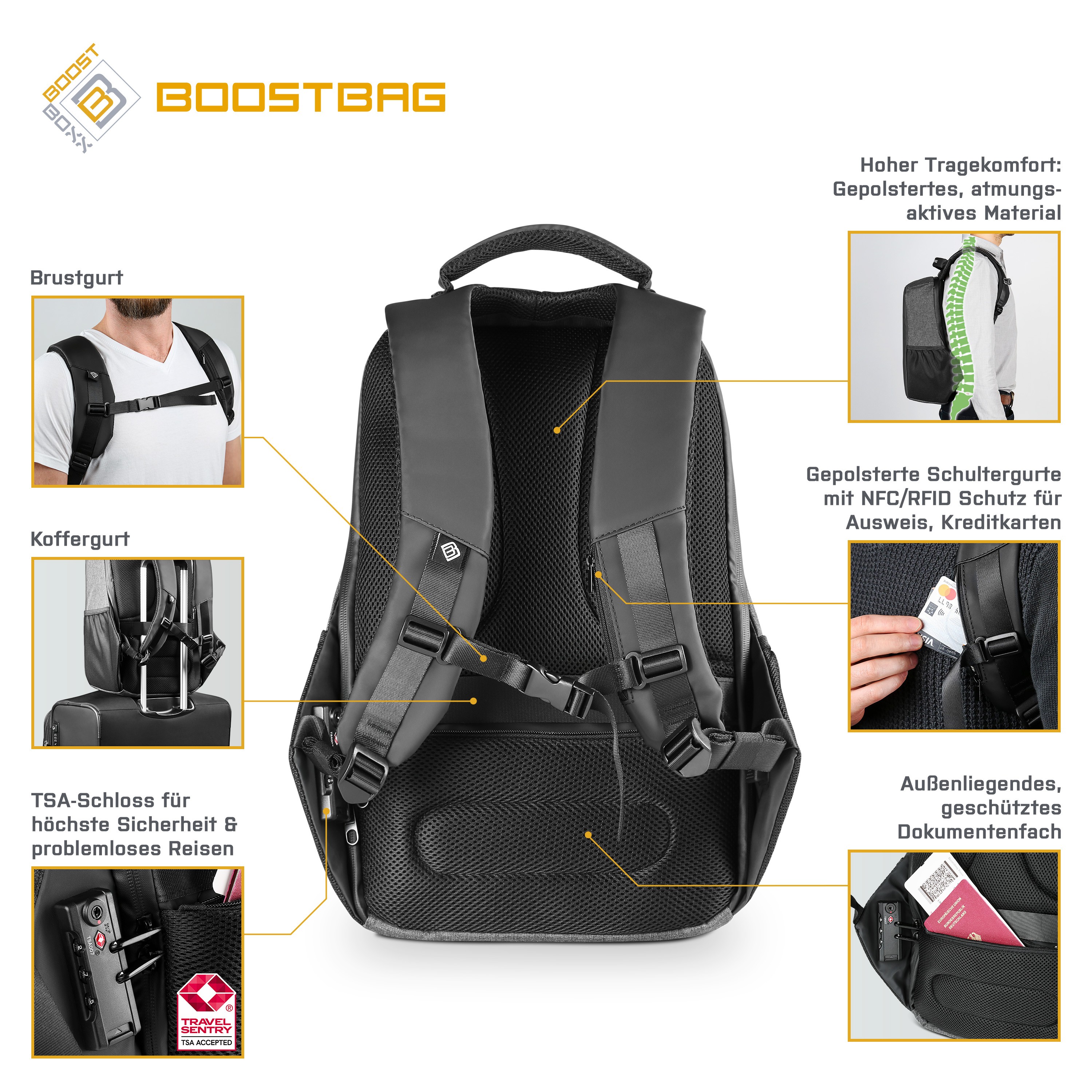 BoostBoxx BoostBag - Notebook backpack up to 15.6"