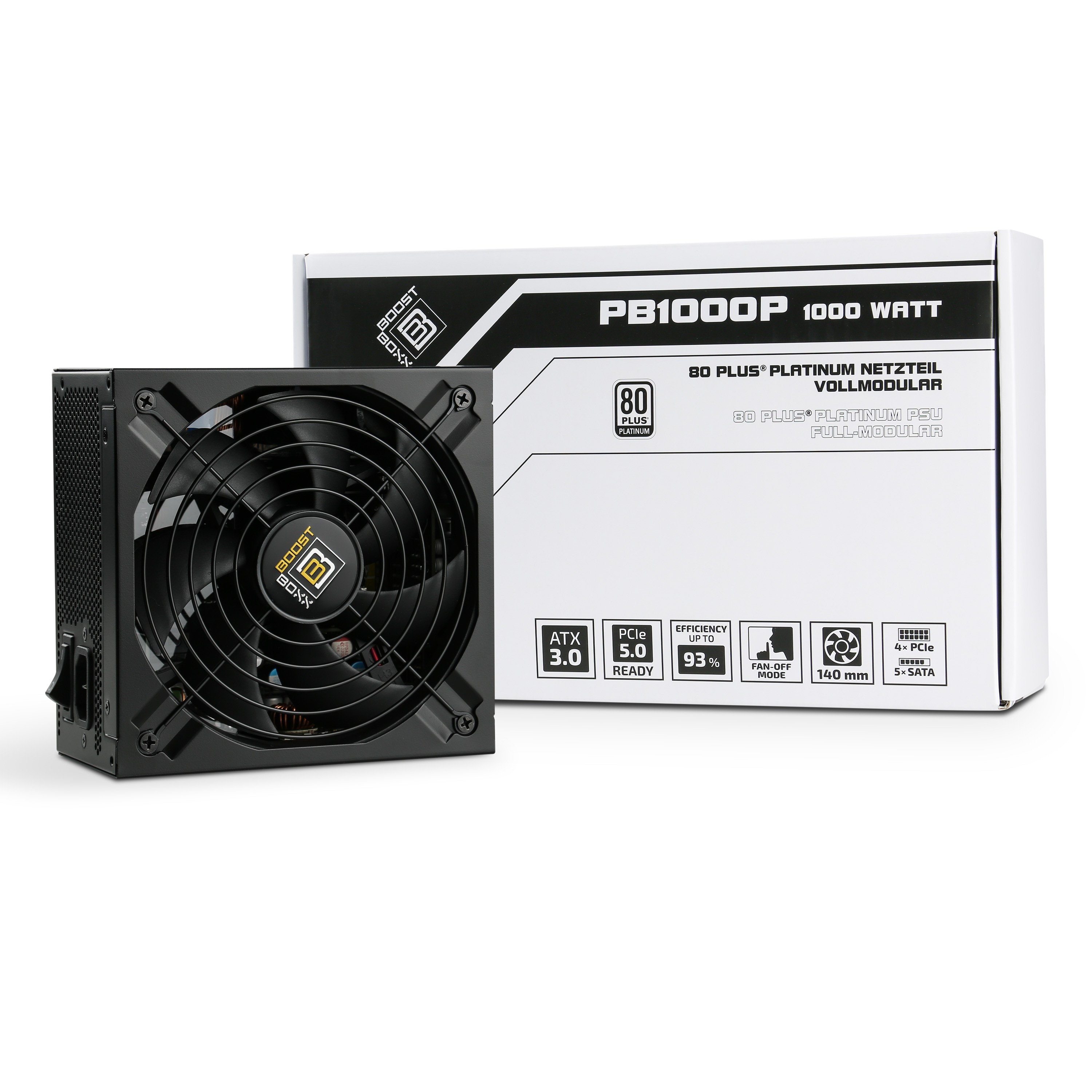 1000 Watt BoostBoxx Power Boost, Full-Modular, 92% efficiency, 80 Plus ...