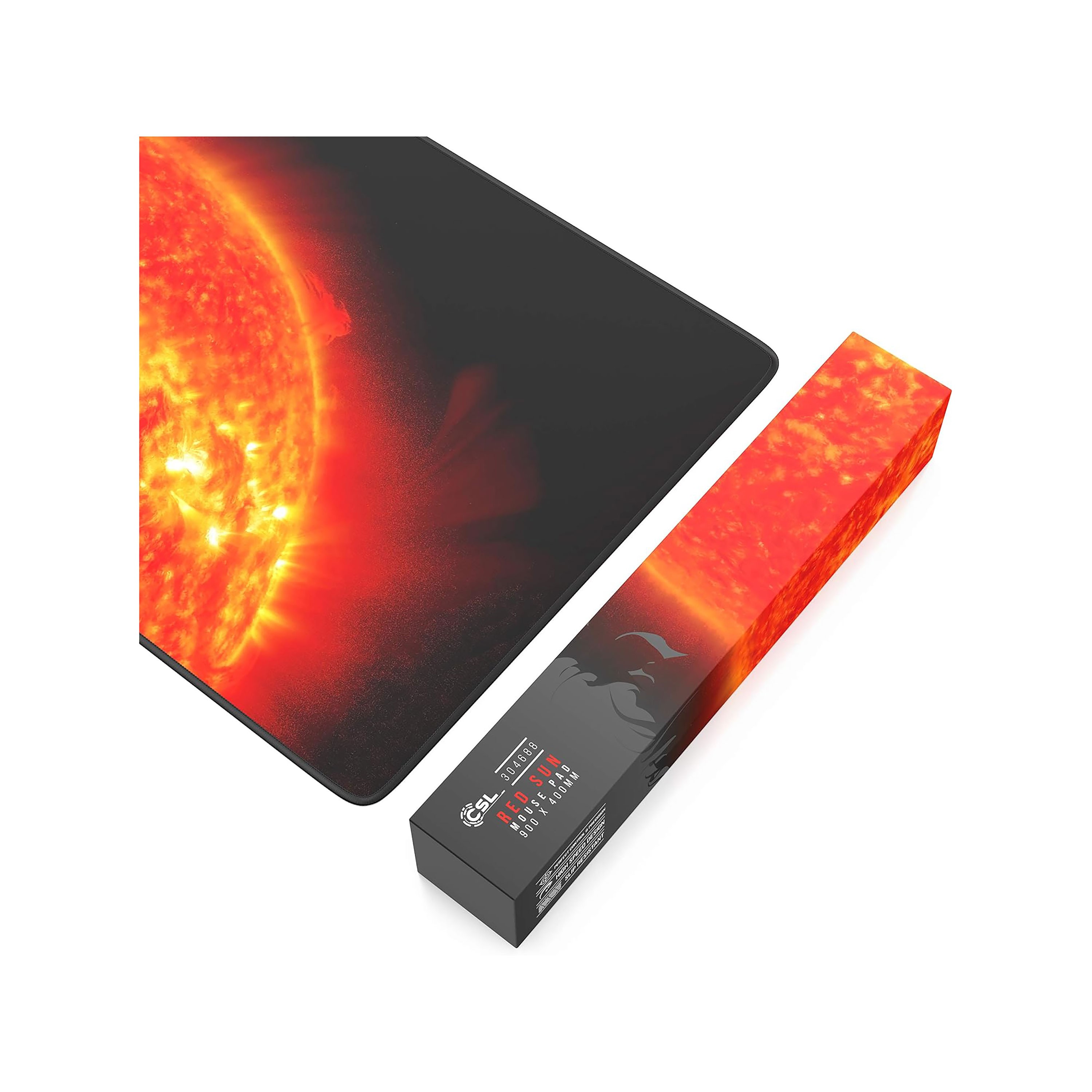 CSL Titanwolf Red Sun XXL mouse pad, black